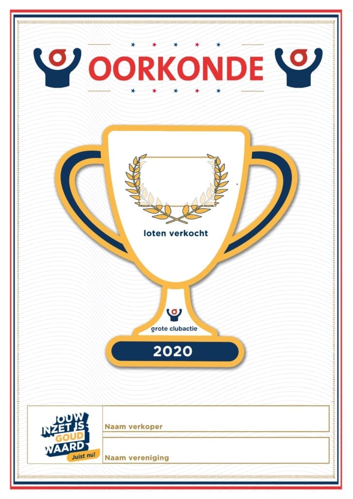 Beloon je leden met de oorkonde - Grote clubactie